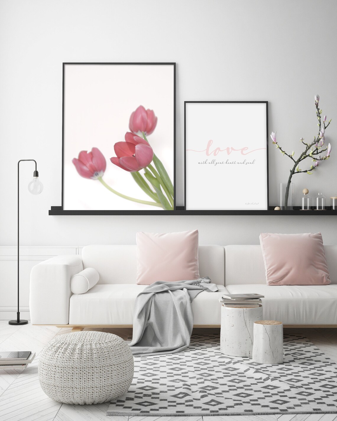 Perfect Love Tulip Wall Art Print Floral Photographic Wall - Etsy