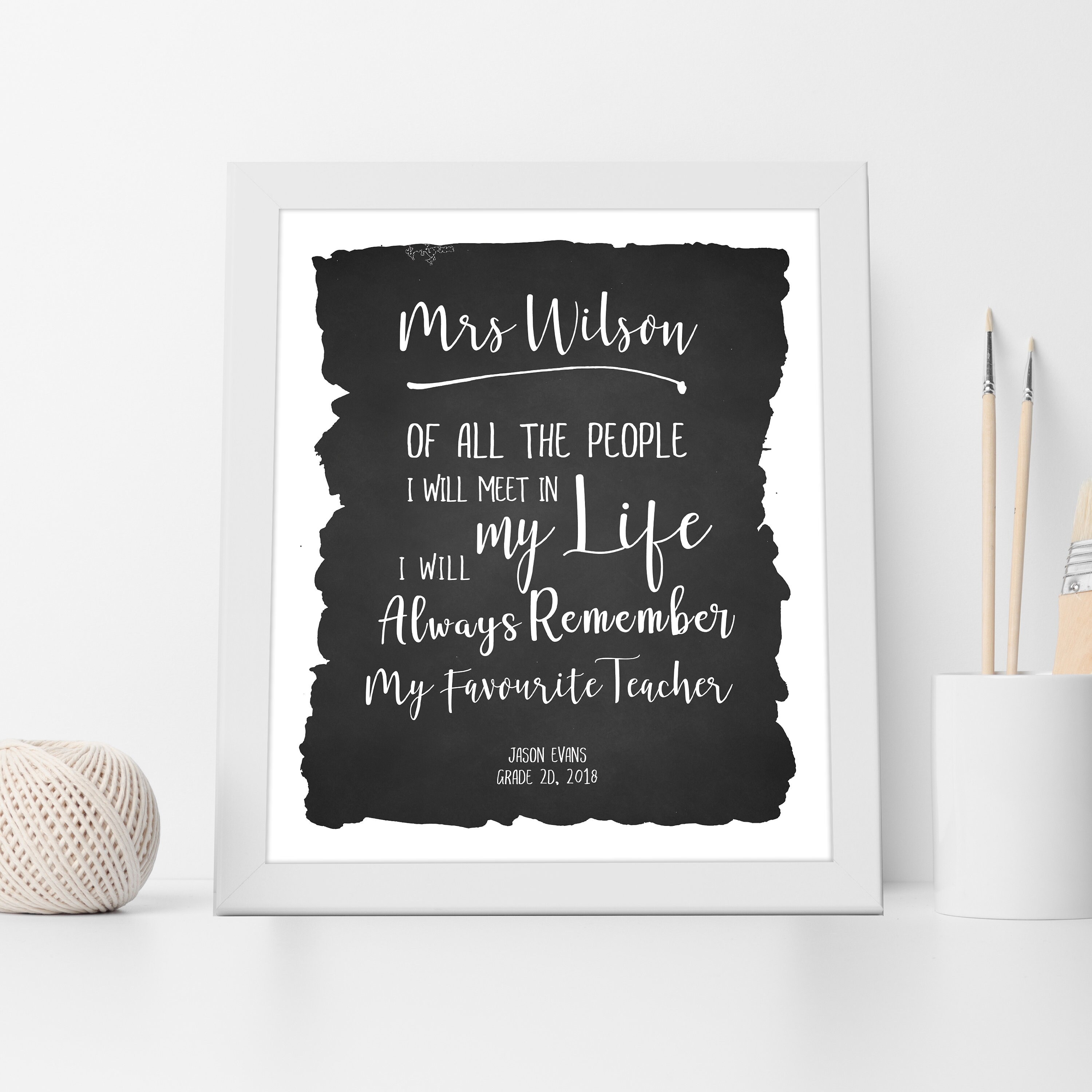 Always Remember My Favorite Teacher Appreciation Digital Print ...