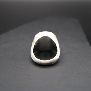 Oak Leaves Mens Silver Signet Ring Round Shape, Nature Inspired Forest ...