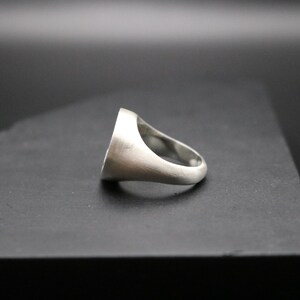 Oak Leaves Mens Silver Signet Ring Round Shape, Nature Inspired Forest ...