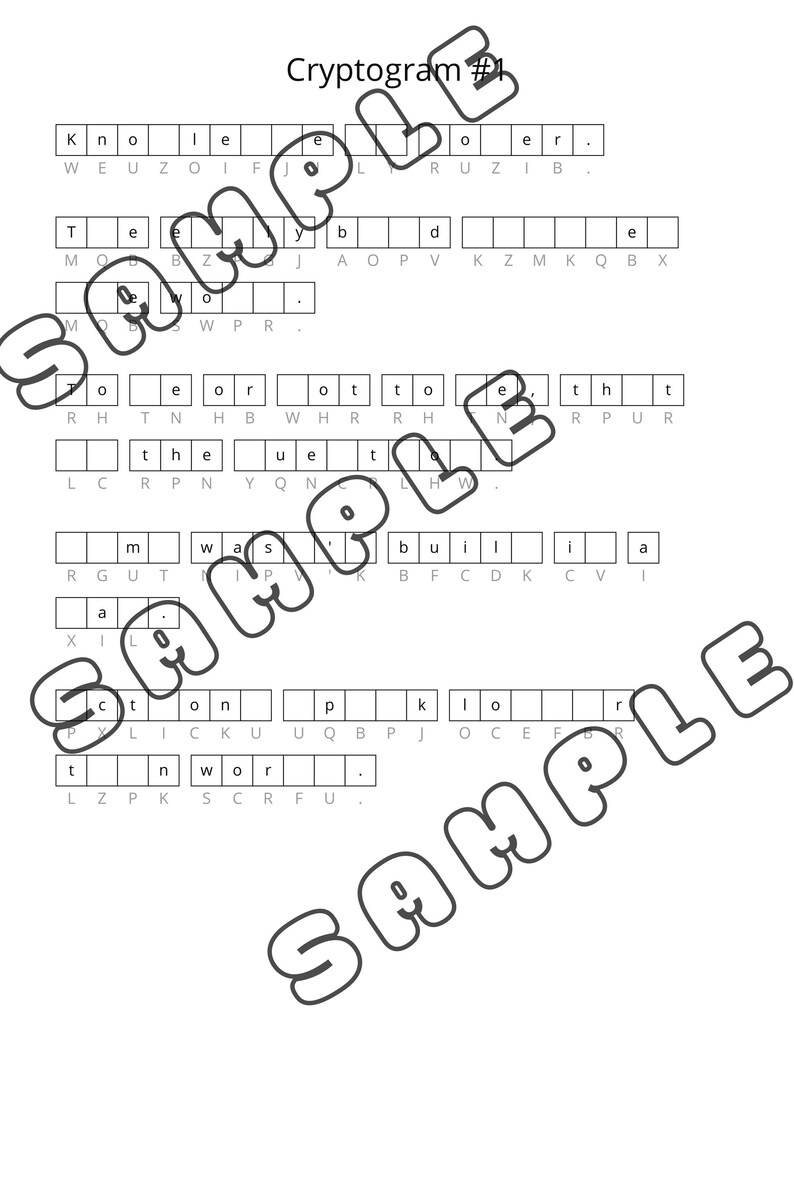 Brain Games | Fun & Challenging Puzzles for Adults | Instant Download ...