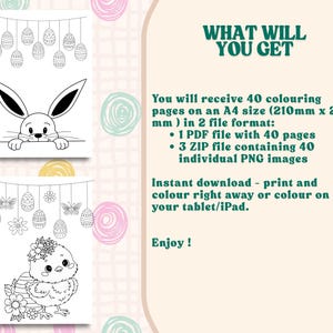 Easter Coloring Pages: 40 Printable Designs for Kids (PDF) - Etsy