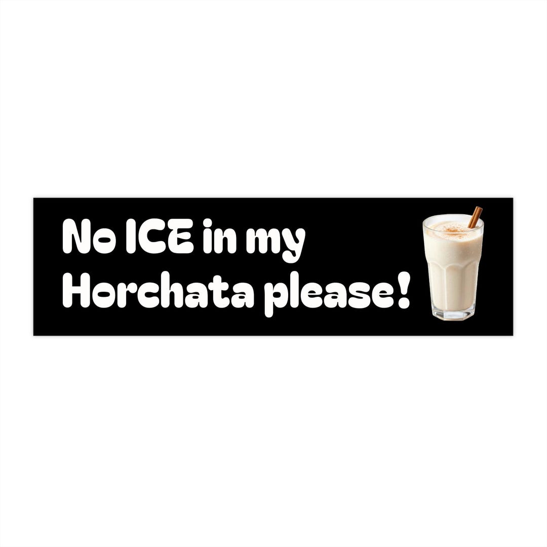 Horchata Bumper Sticker | Black Vinyl Car Decal - Etsy