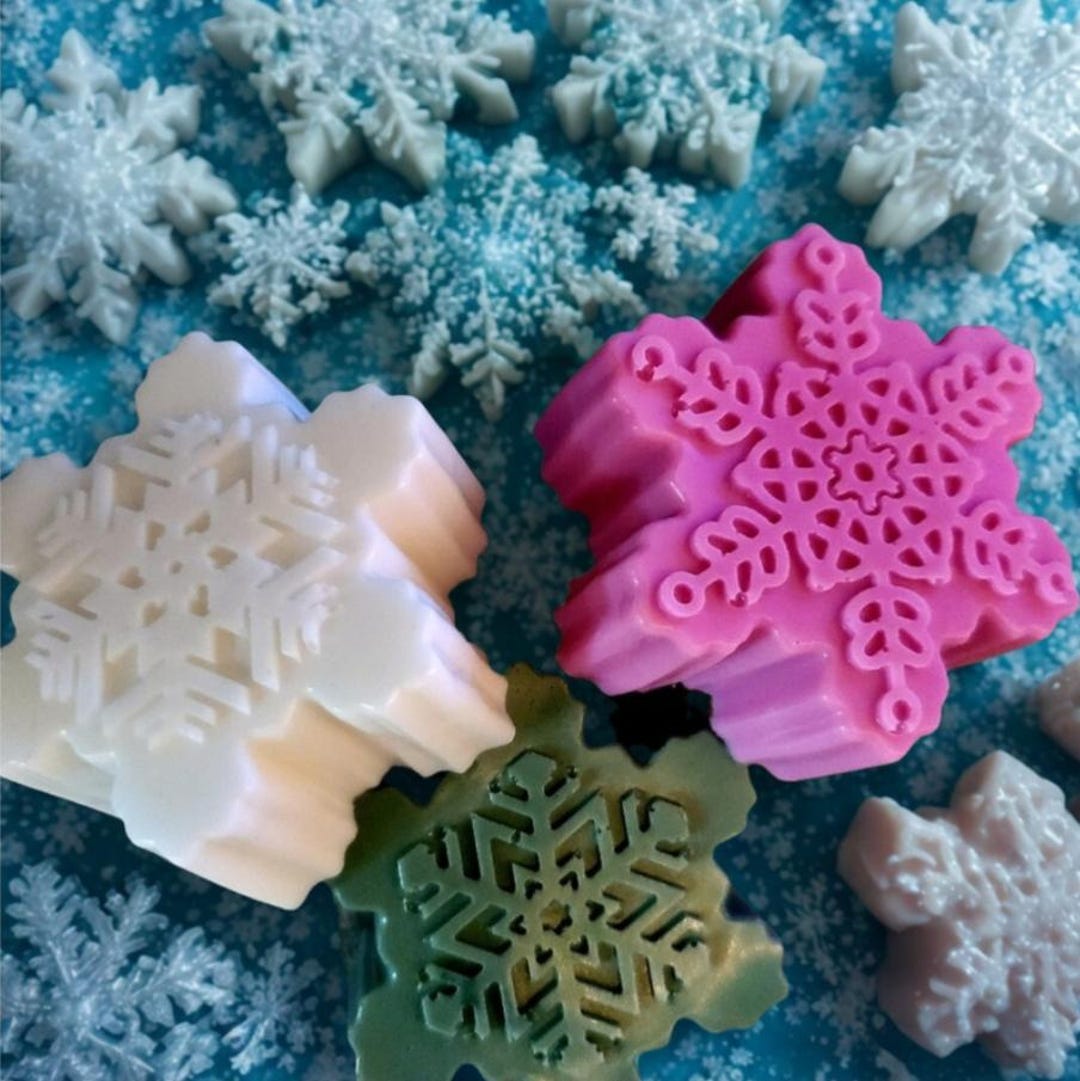 Winter Wonderland Snowflake Soap Set 4 Handmade Soaps - Etsy