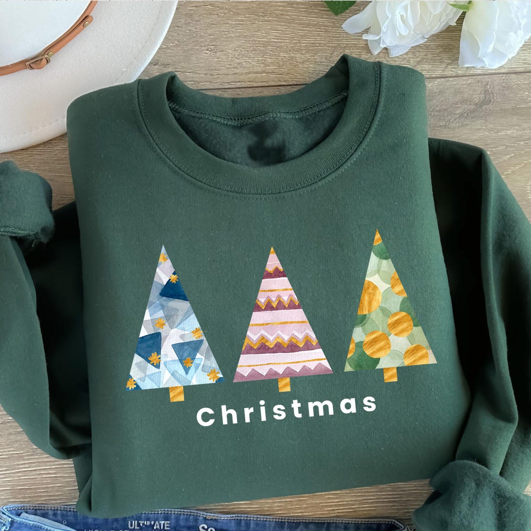 Christmas Tree Tshirt, Santa Trees Tee, Christmas Party Shirt ...