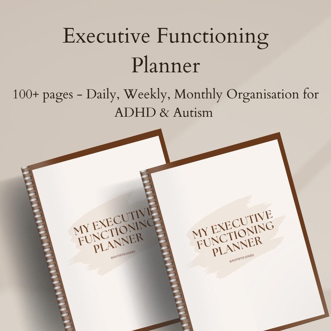 Executive Functioning Planner for ADHD & Autism - Daily, Weekly ...