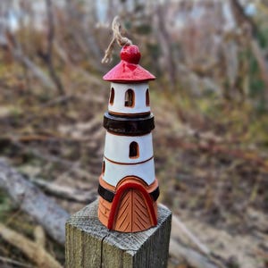 Ceramic Lighthouse, Handmade Mini Lighthouse, Collectible Lighthouse ...