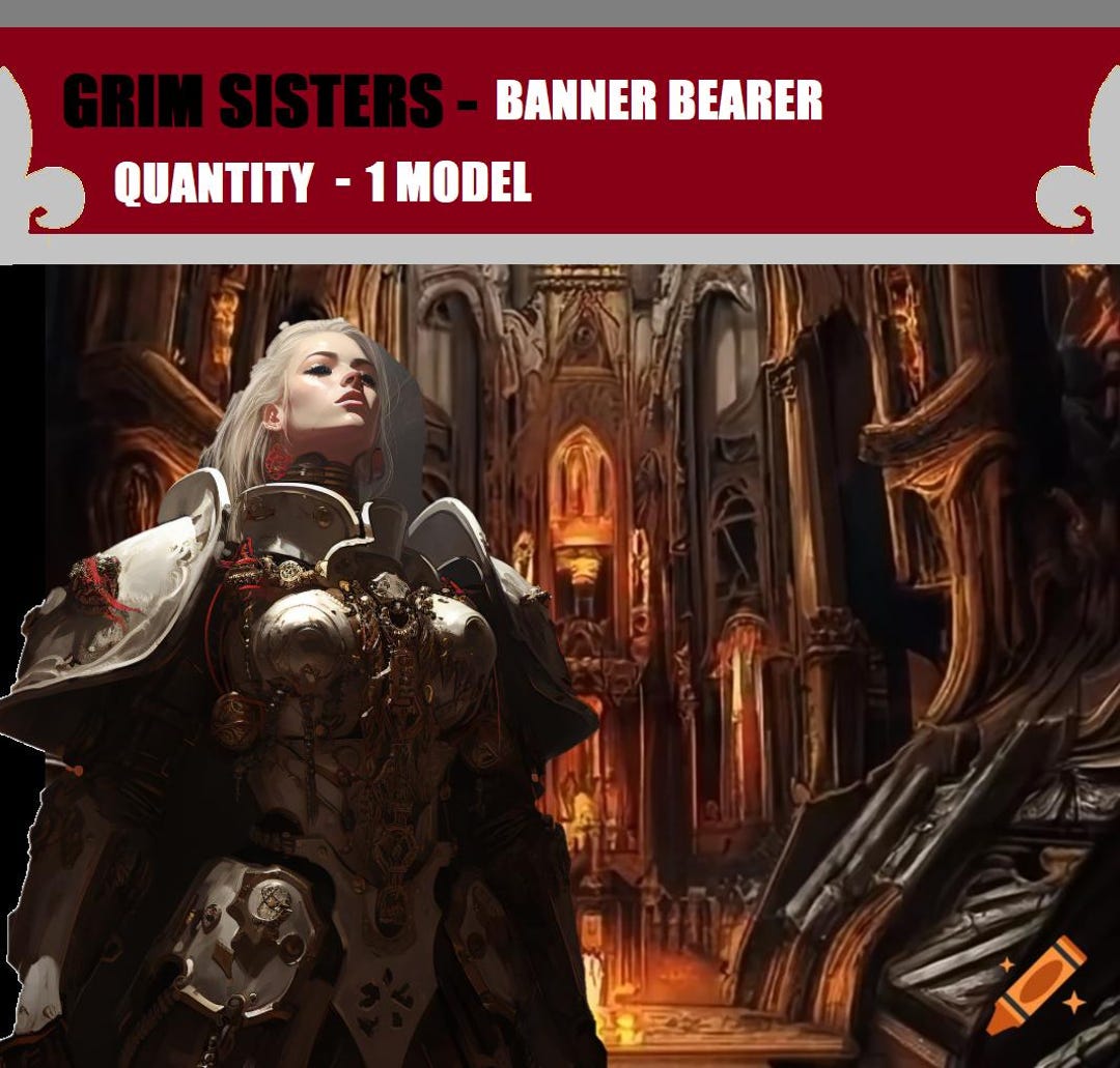 Grim Sisters Banner Bearer STL - Etsy