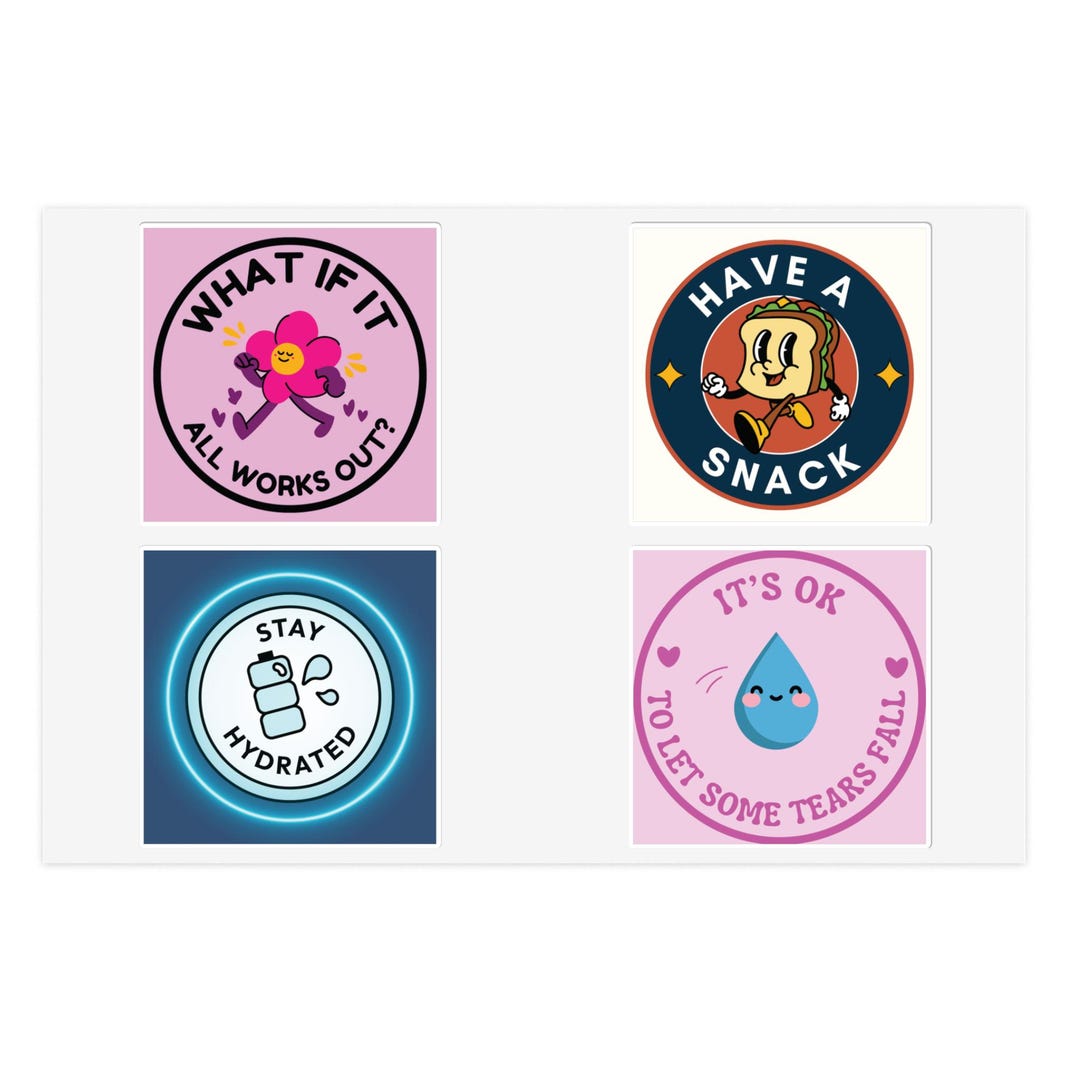 Cute Coping Skills Sticker Sheet Self Care Stickers, Mental Health ...