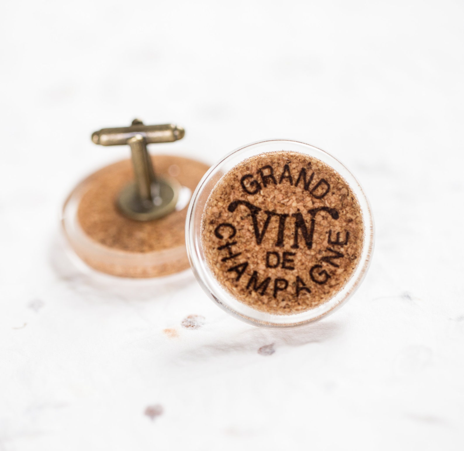 Champagne Cork Men Cufflinks French Wine Groomsmen Gift | Etsy