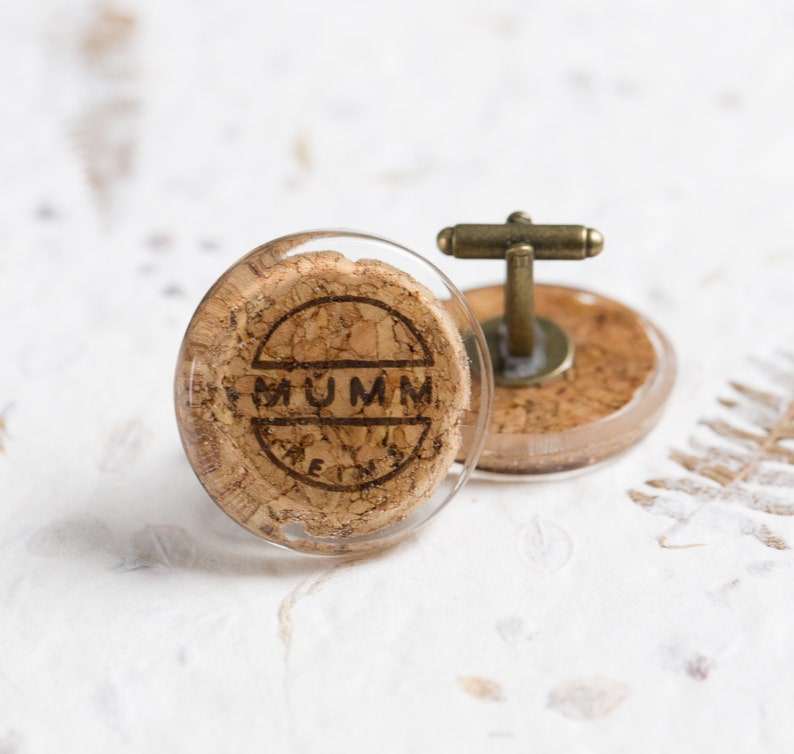 Champagne Cork Men Cufflinks French Wine Groomsmen Gift | Etsy