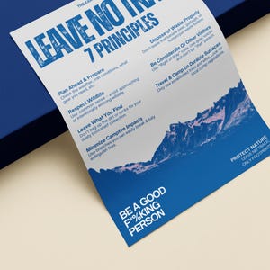 DIGITAL DOWNLOAD | Leave No Trace Principles Printable | Outdoor Ethics ...