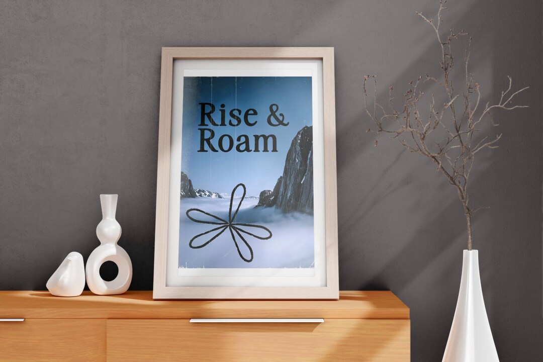 Matte Poster Rise and Roam, Vintage Wall Art, Inspirational Home Decor ...