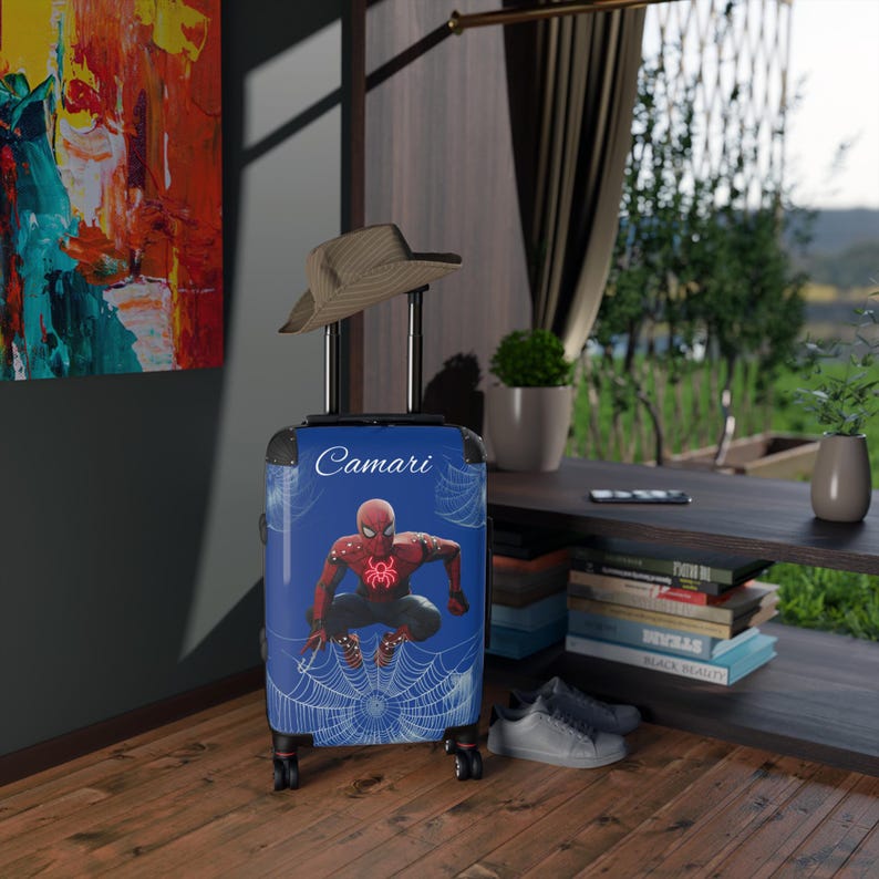 Personalized Spidey-man Suitcase - Kids Luggage, Travel Bag, Custom ...