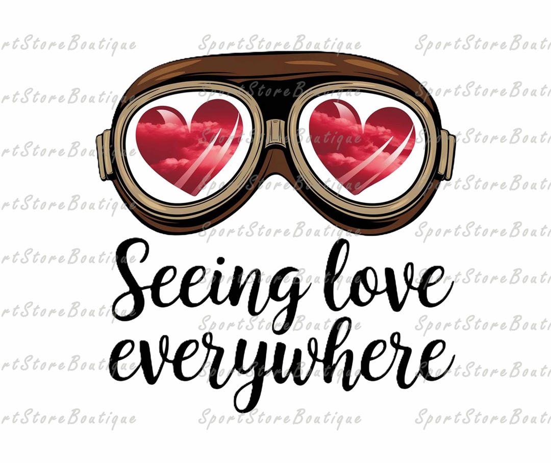 Seeing Love Everywhere Png, Swimming Goggles PNG, Groovy Hearts Png ...