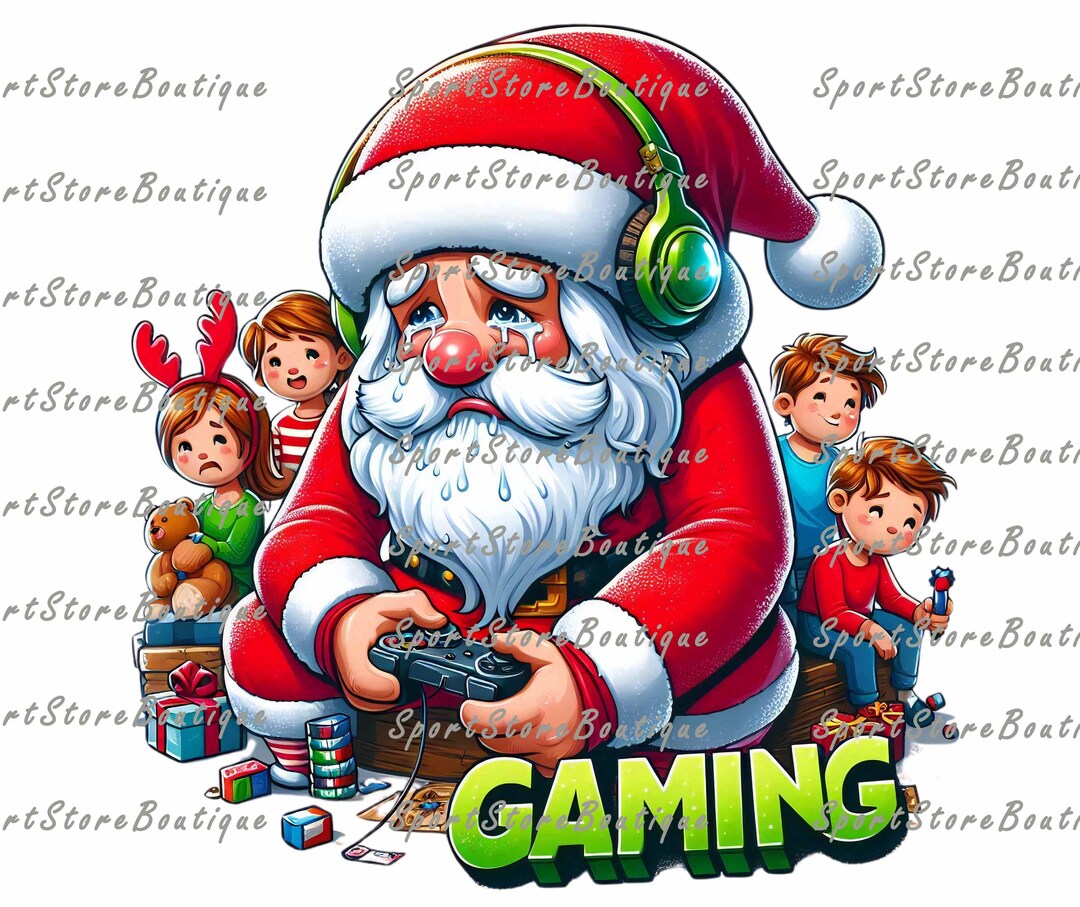 Christmas Crying Santa Claus Png, Game Loser Santa Png, Funny Christmas ...