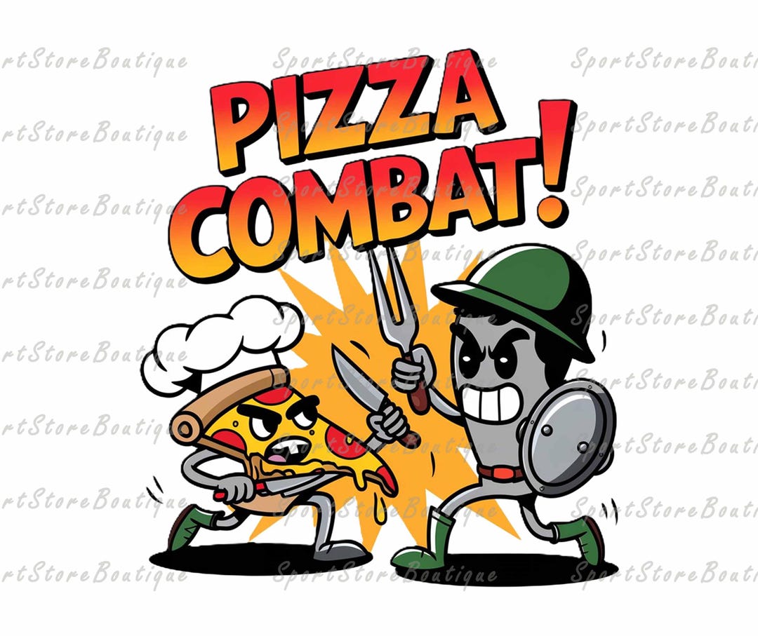 Pizza Combat Png, Groovy Pizza Png, Gift for Kids Png, Funny Pizza ...