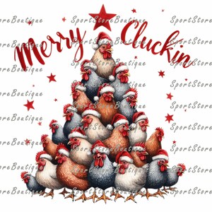 Christmas Chicken Pine Tree Png, Funny Christmas Png, Kids Christmas ...
