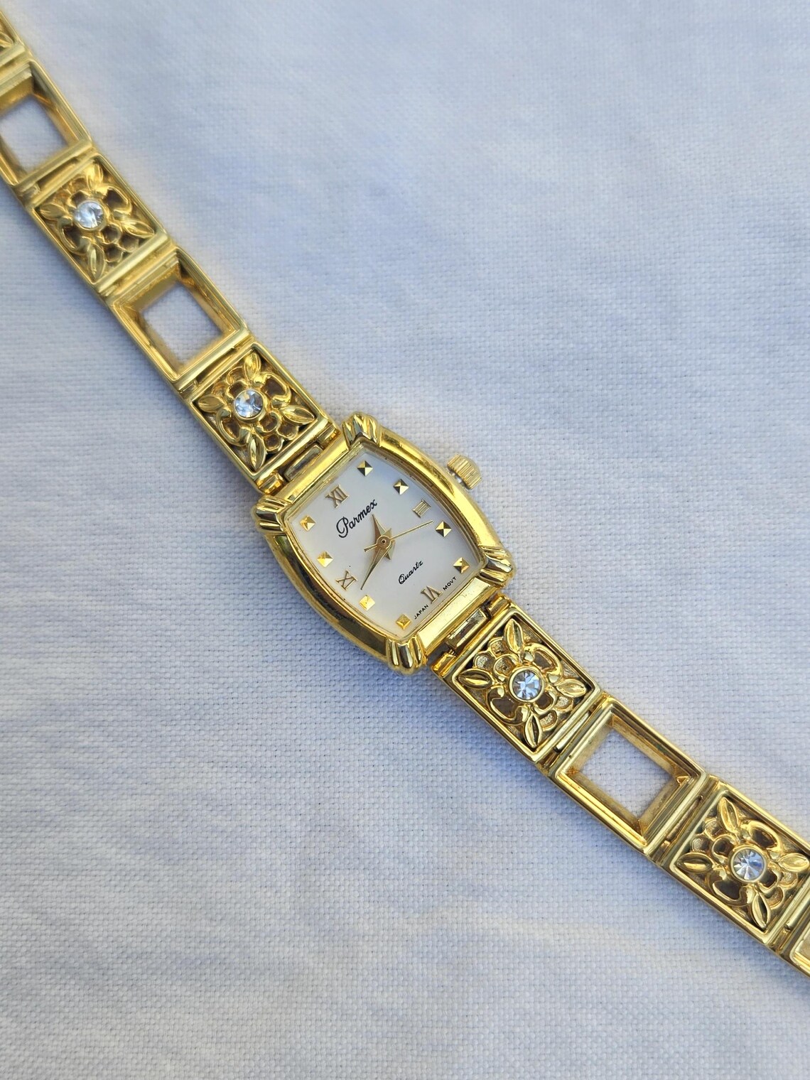 Gold Floral Square Vintage Watch - Etsy