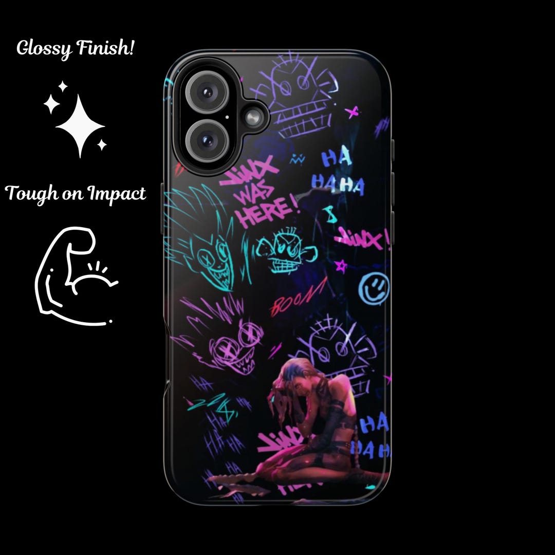 Arcane Inspired Phone Case Jinx From Arcane League of Legends iPhone ...