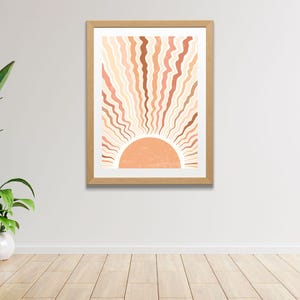 9 Boho Wall Art Set | Printable Desert Sun Motif Prints | Bohemian Wall ...