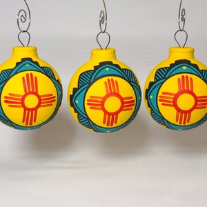 New Mexico Southwest Ornament Yellow With Zia SOLD INDIVIDUALLY - Etsy