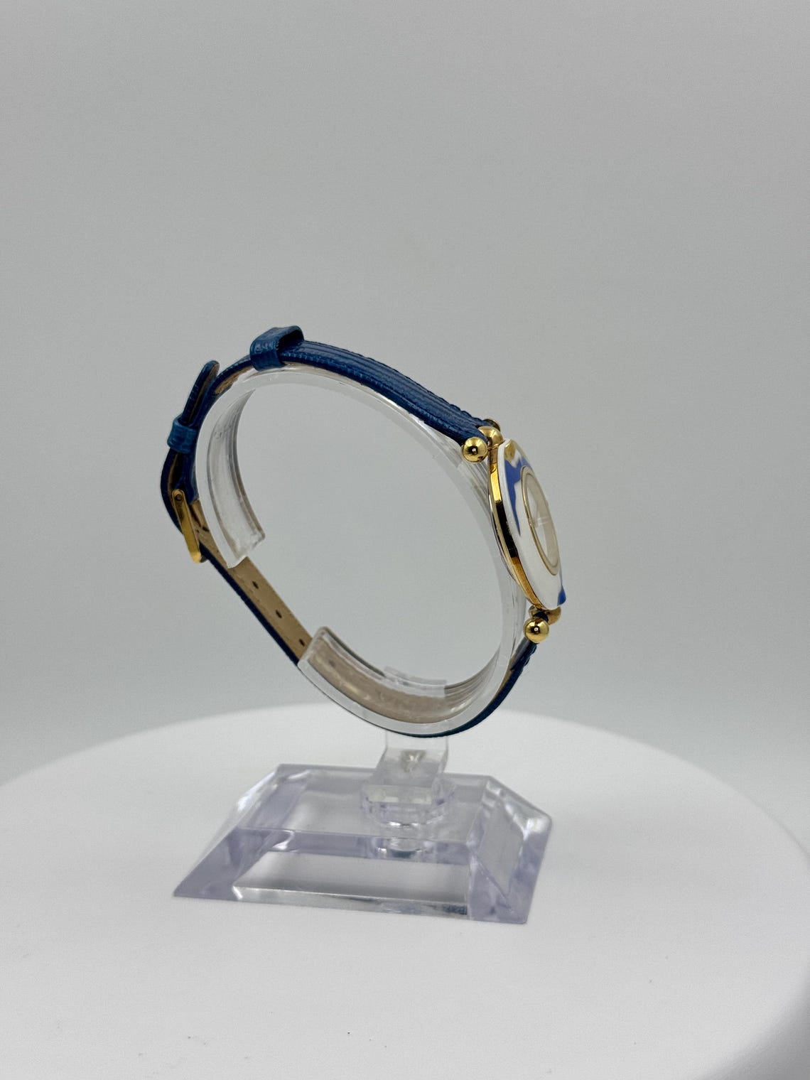 Rare Vintage Certina Swiss Quartz Women's Wrist Watch - Blue Leather ...