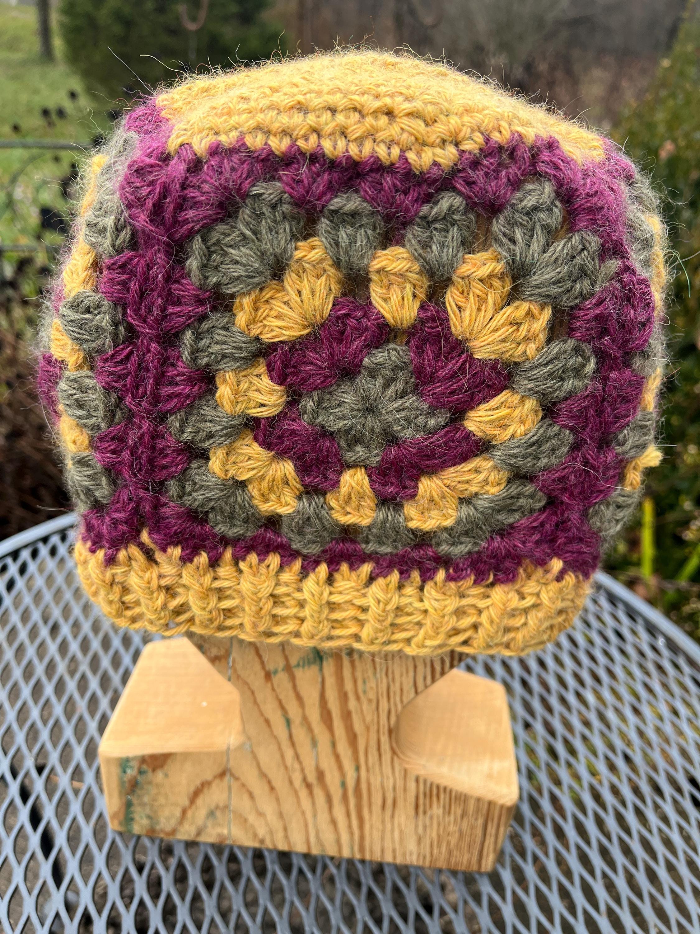 Granny Square Hat — Cozy Alpaca Yarn - Etsy
