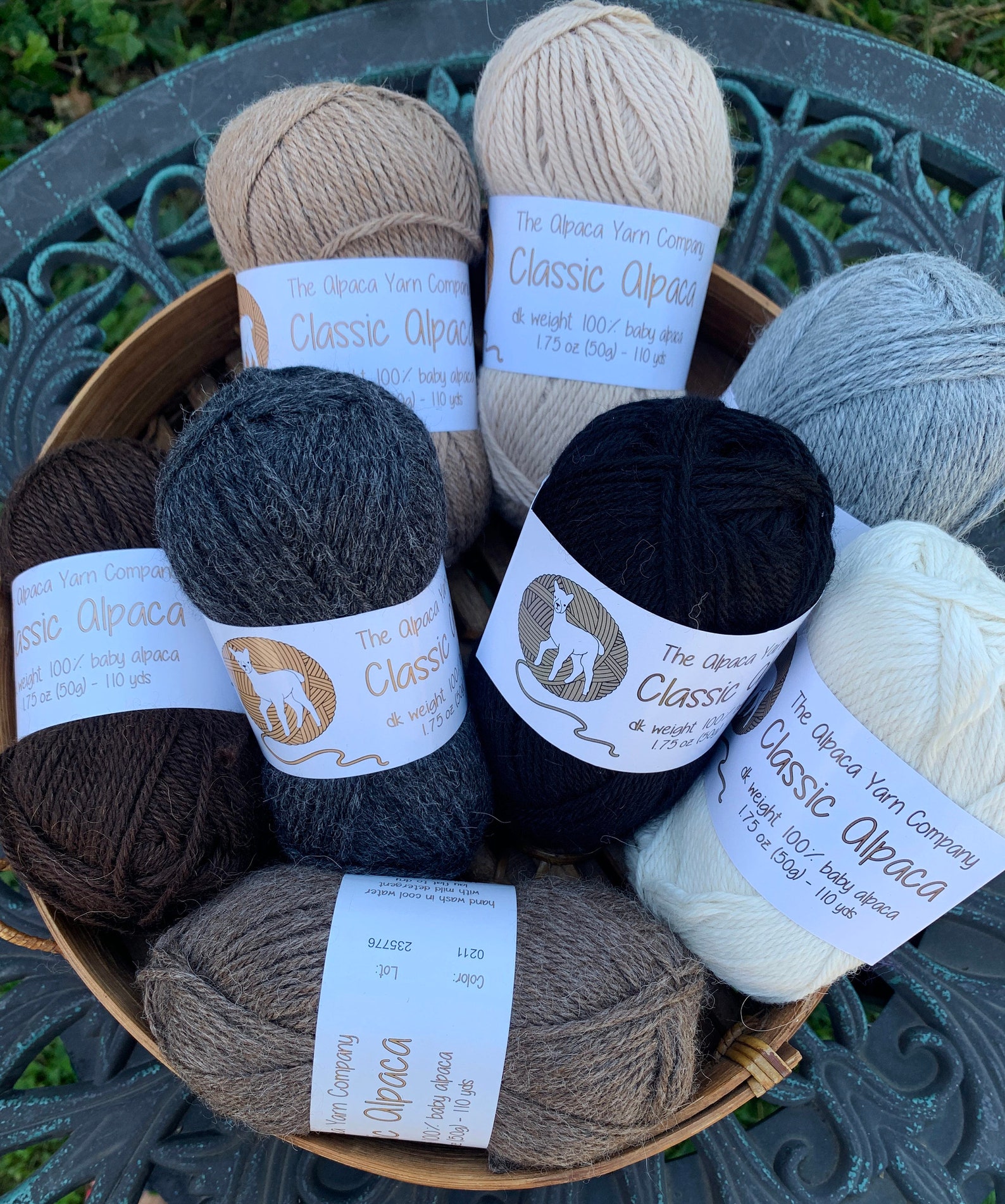 Classic Alpaca Yarn DK Weight Natural Colors 110 Yards | Etsy