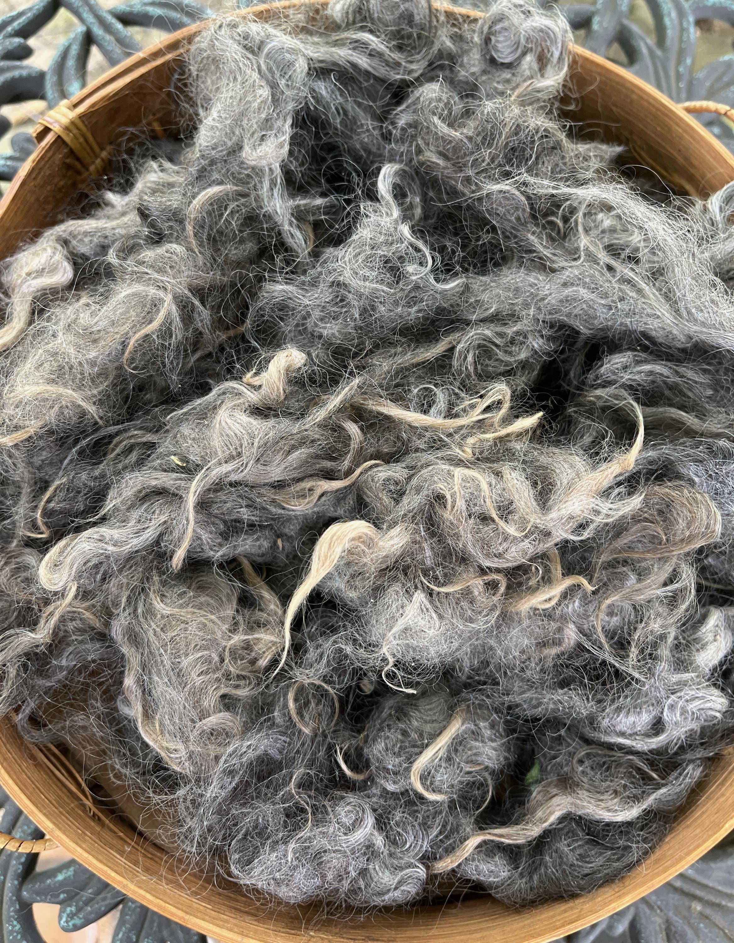 Natural Mohair Fiber for Spinning or Felting – Charcoal Silver – 2 Oz ...