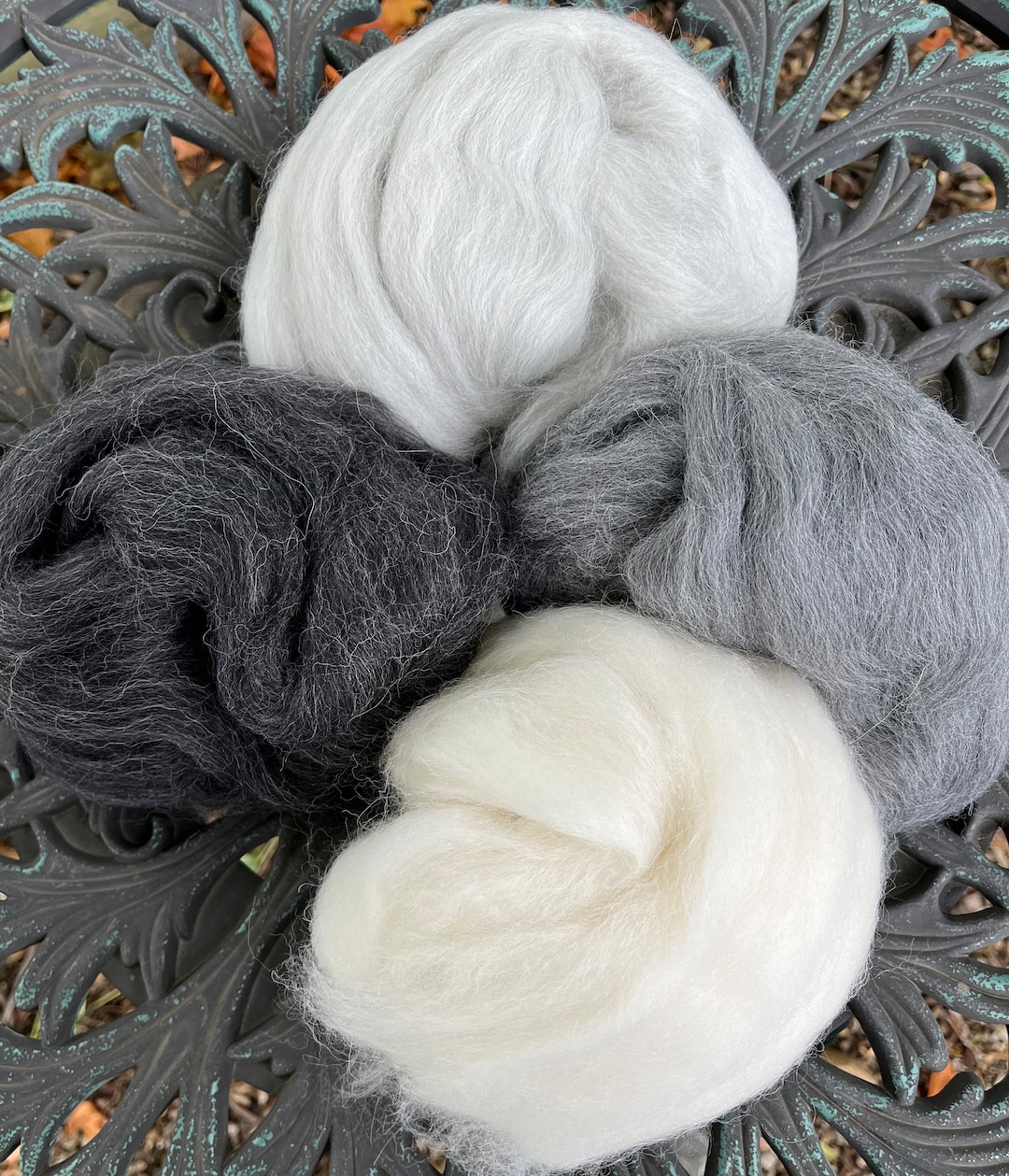 Gray Mix 100% Baby Alpaca Roving for Spinning and Felting - 4 Ounces - Etsy