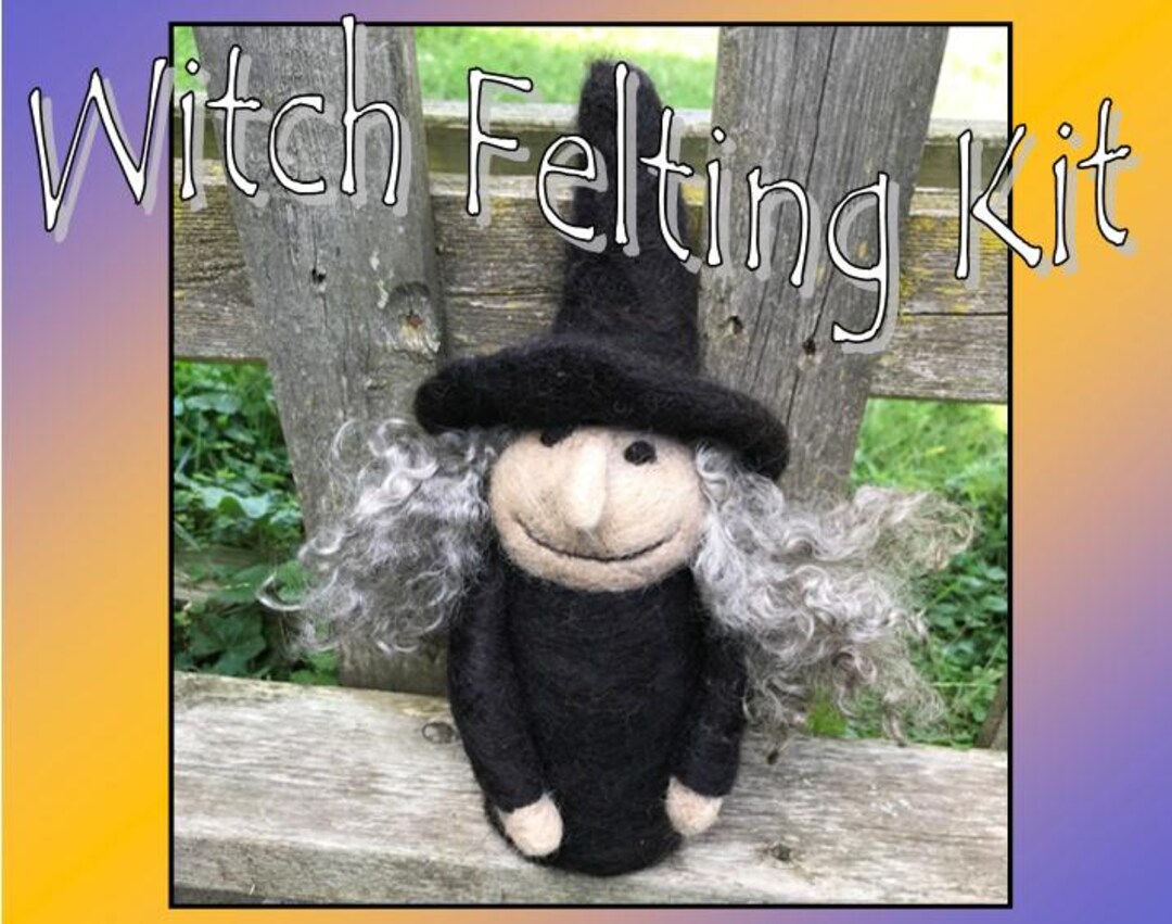 Witch Needle Felting Kit, Halloween DIY Craft - Etsy