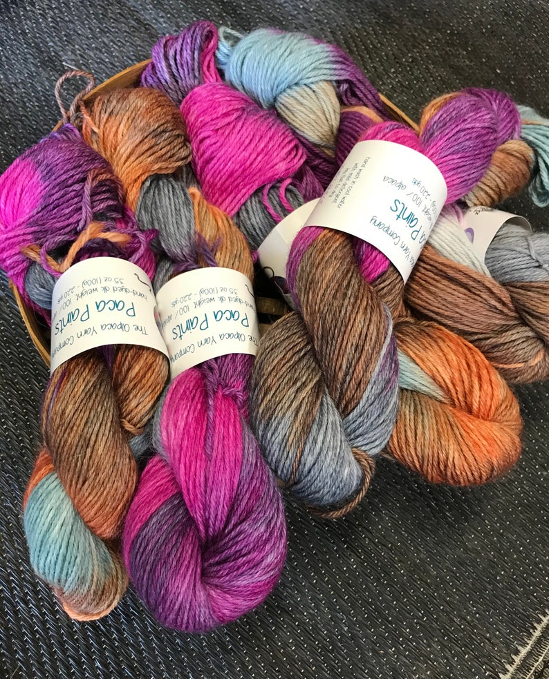 100% Alpaca Yarn DK Weight Hand Dyed 220 Yds Superfine | Etsy