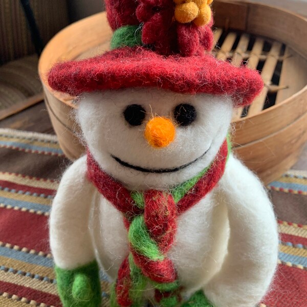 Felted Snowman - Etsy