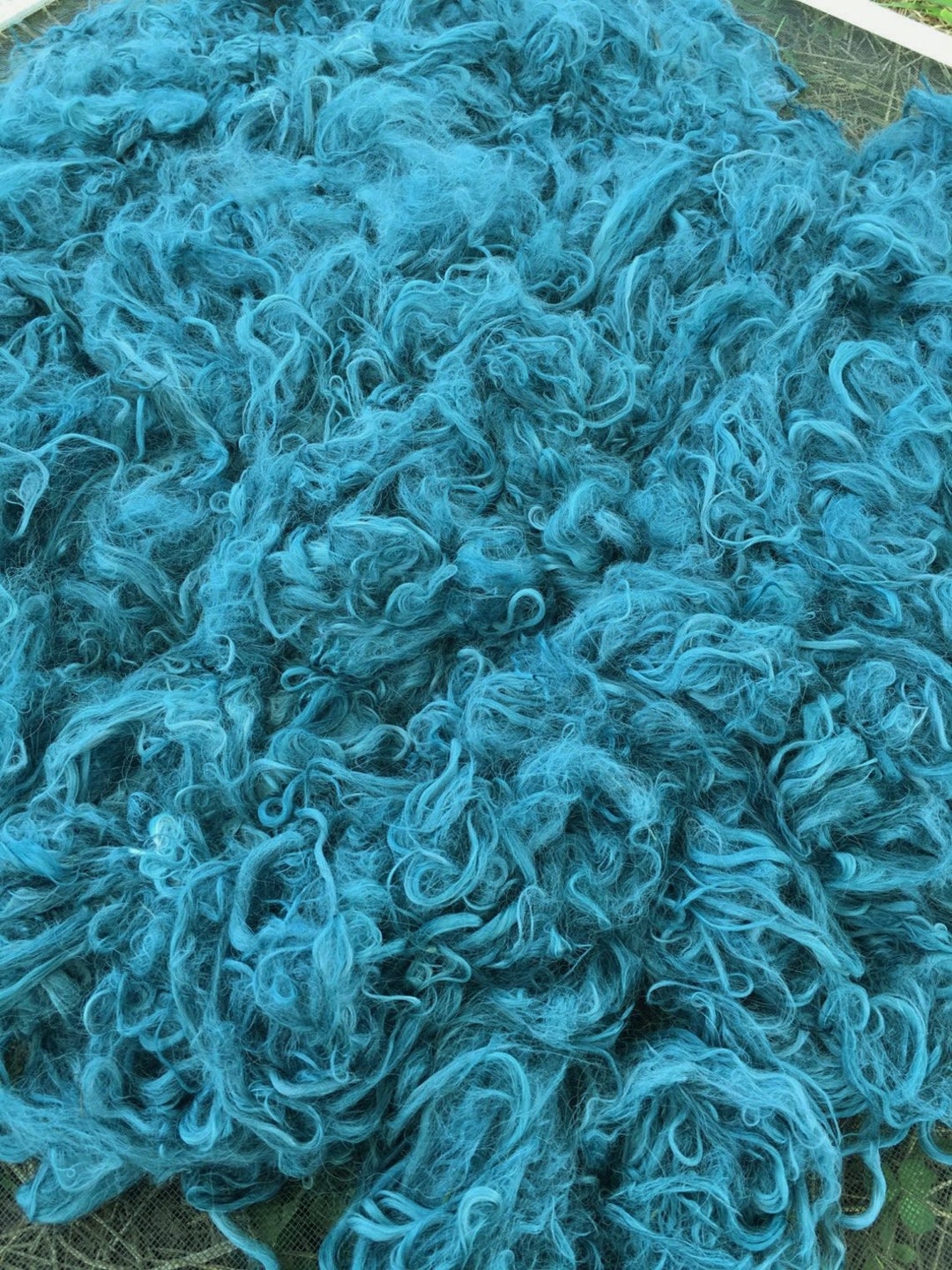 Suri Alpaca Fiber, 5 Inches, Lily, Hand-dyed, 2 Ounces, 