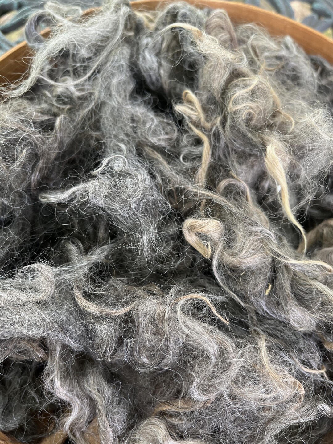 Natural Mohair Fiber for Spinning or Felting – Charcoal Silver – 2 Oz ...