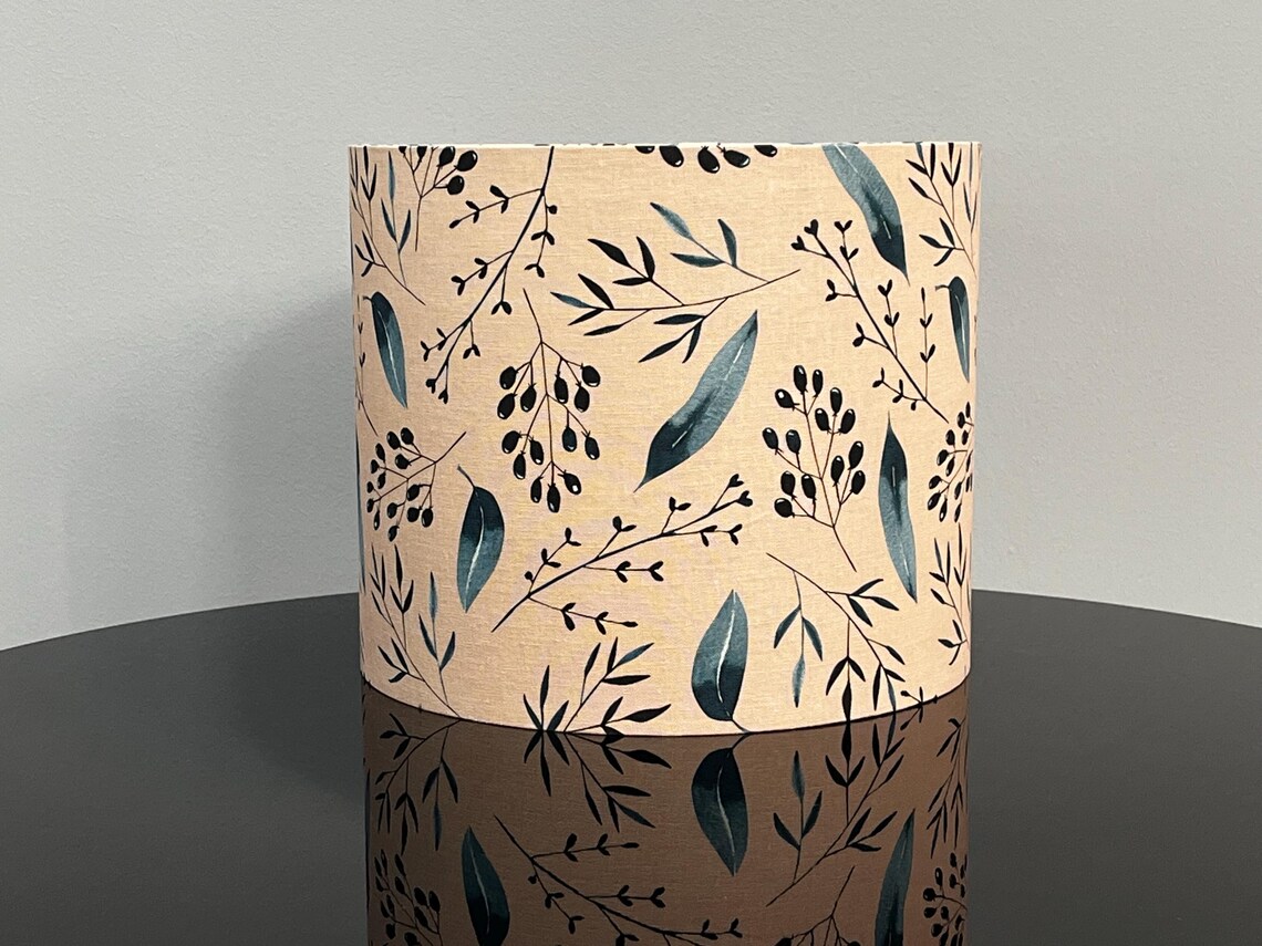 Luxury Blue Feather Lampshade on Beige Base - Handcrafted Elegance - Etsy