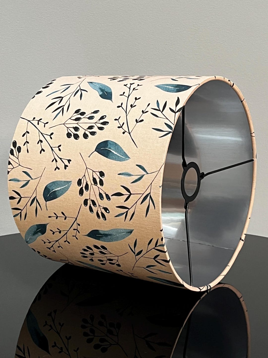 Luxury Blue Feather Lampshade on Beige Base - Handcrafted Elegance - Etsy