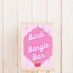 Bindi & Bangle Bar Sign: Colourful Indian Wedding Decor Signage for ...