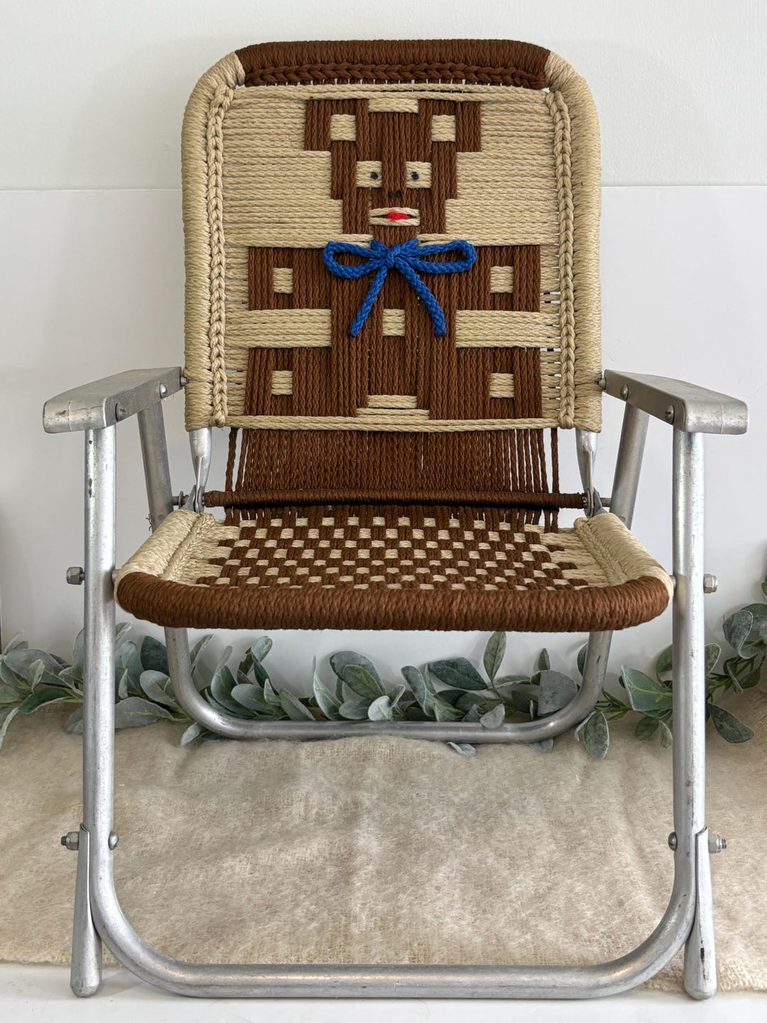 Teddy Bear Macrame Folding Chair - Etsy