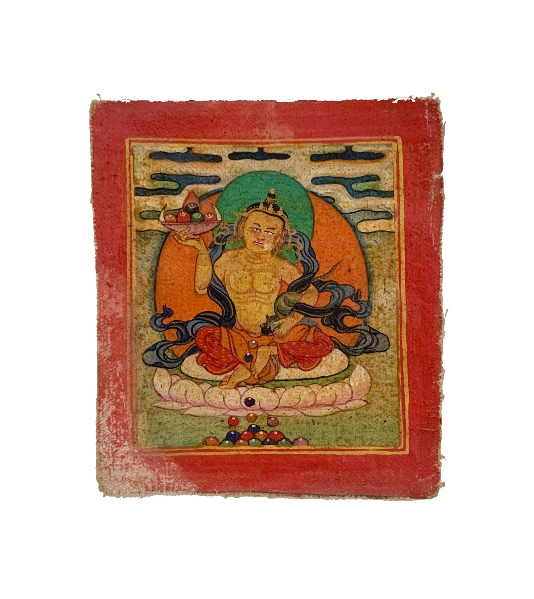 Tibetan Jambala Tsakli: Buddhist Wealth Deity, Early 20th Century - Etsy