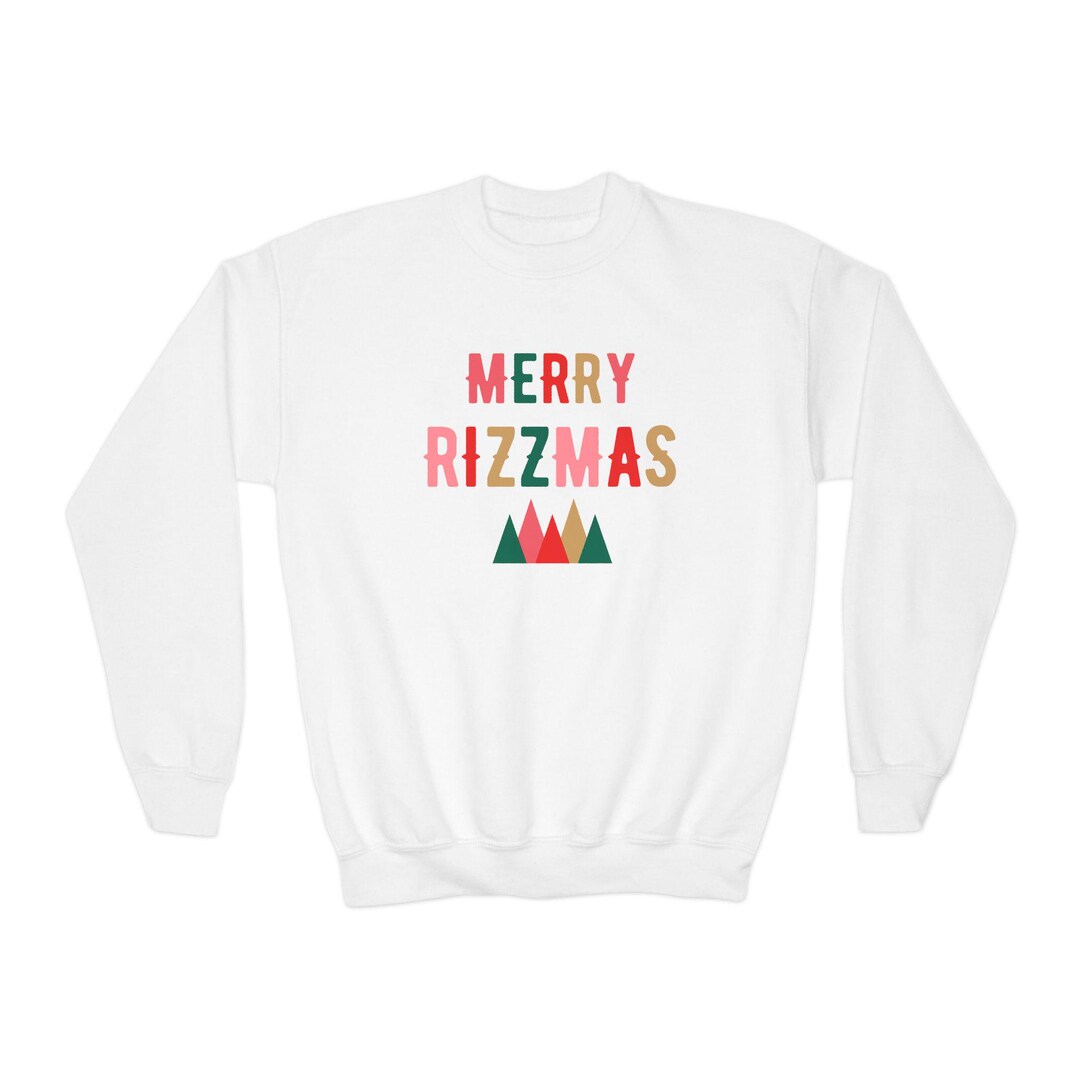Skibidi, Christmas Skibidi Youth Sweater, Merry Rizzmas, Rizz the ...
