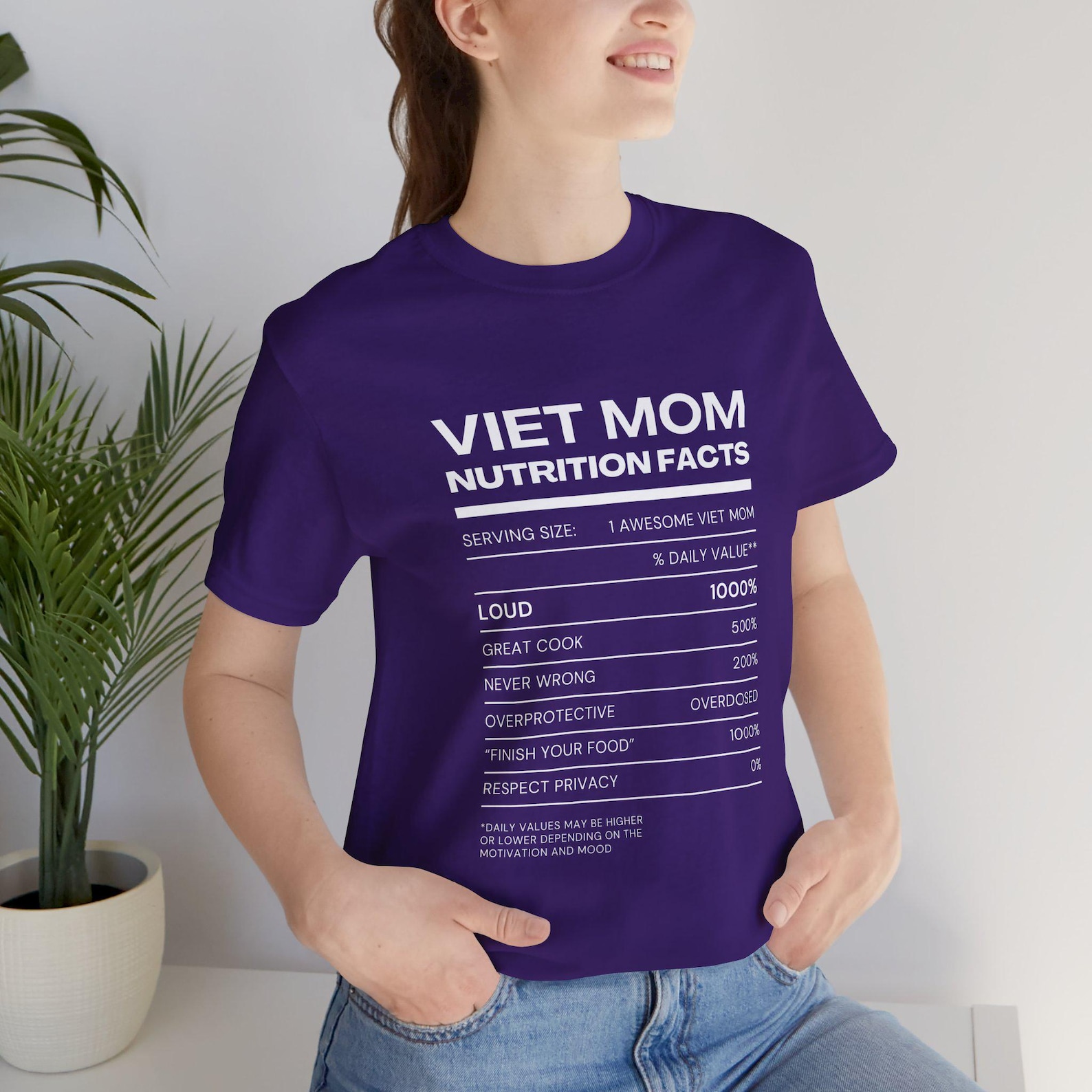 Vietnamese Mom Funny Nutrition Facts Label Tshirt, Viet Mom Funny Traits, Gift for Mom Mother in ...