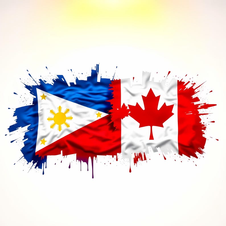 7 Filipino Canadian Flag Digital Print Filipino Pride Wall Art Filipino ...