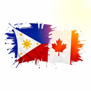 7 Filipino Canadian Flag Digital Print Filipino Pride Wall Art Filipino ...