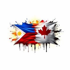 7 Filipino Canadian Flag Digital Print Filipino Pride Wall Art Filipino ...
