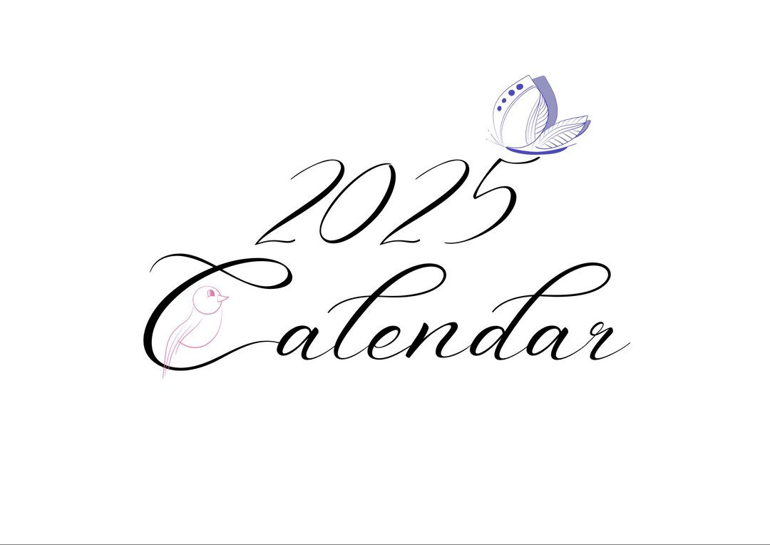 2025 Artsy Calendar 2025 Monthly Planner - Etsy