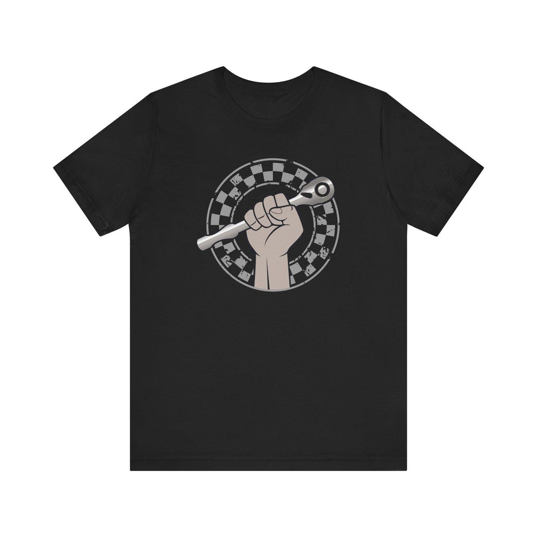 Raised Fist Holding Ratchet T-shirt | Mechanic Repair Tool Tee - Etsy