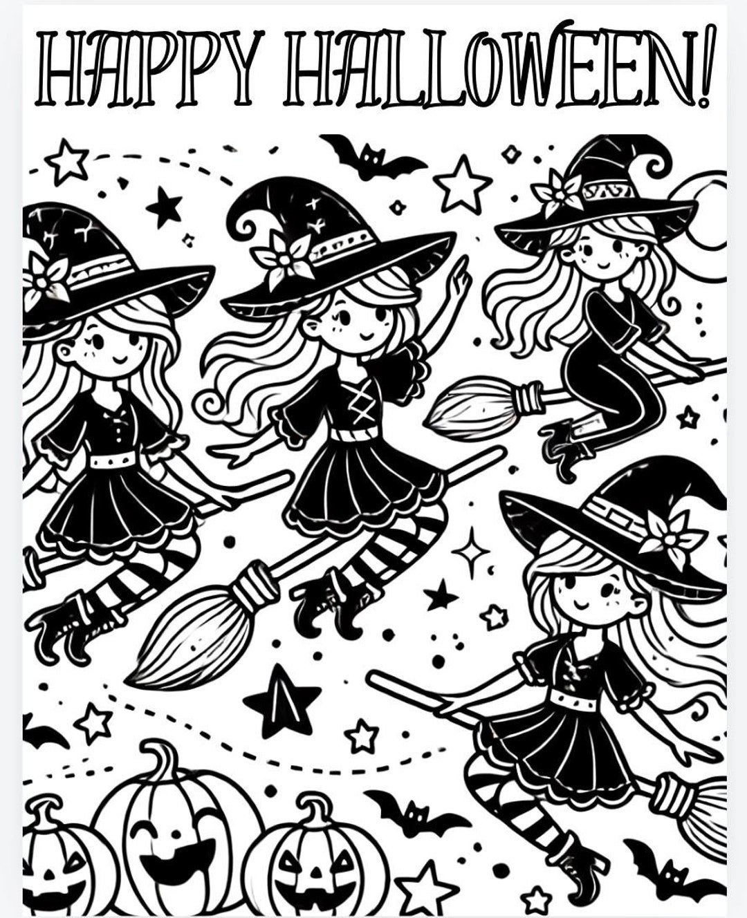Spooky Coloring Pages! - Etsy