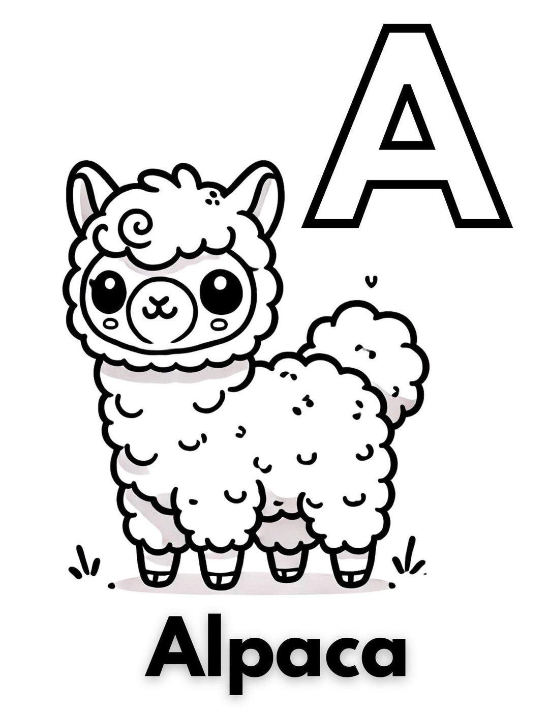 Kids ABC Coloring Pages With Animals! - Etsy